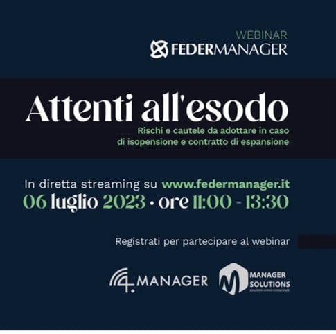 ATTENTI ALL'ESODO. Rischi e cautele da adottare in caso di isopensione e contratto di espansione ...